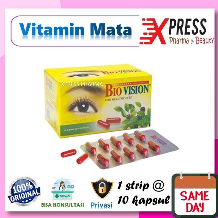 ⚡XPRESS⚡ Biovision 10 kapsul vitamin mata Bio Vision | Lazada Indonesia