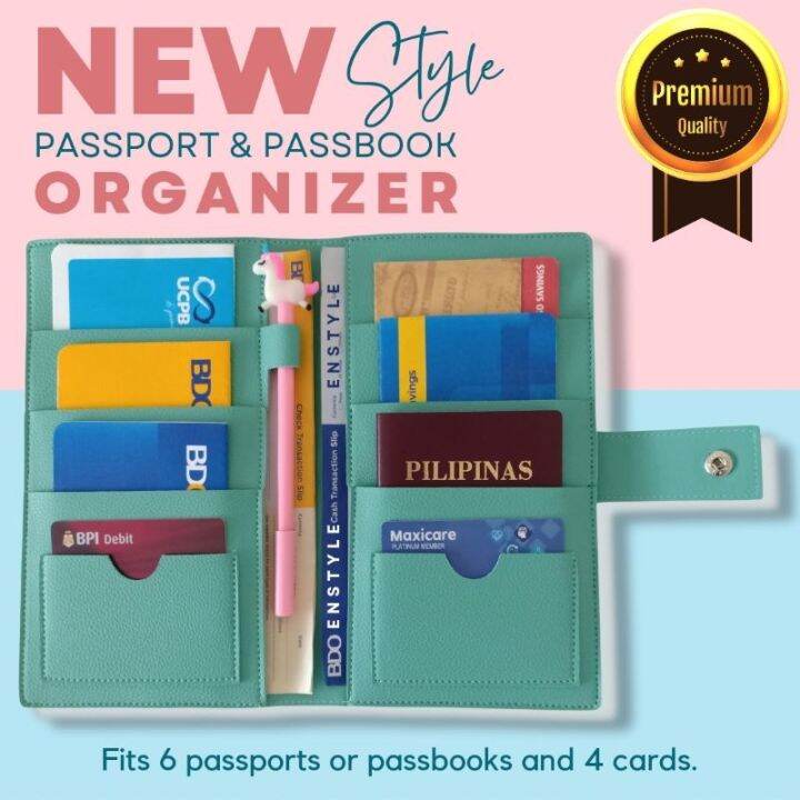 ENSTYLE Family Passport Holder Thick Sturdy Passbook Cover Organizer ...