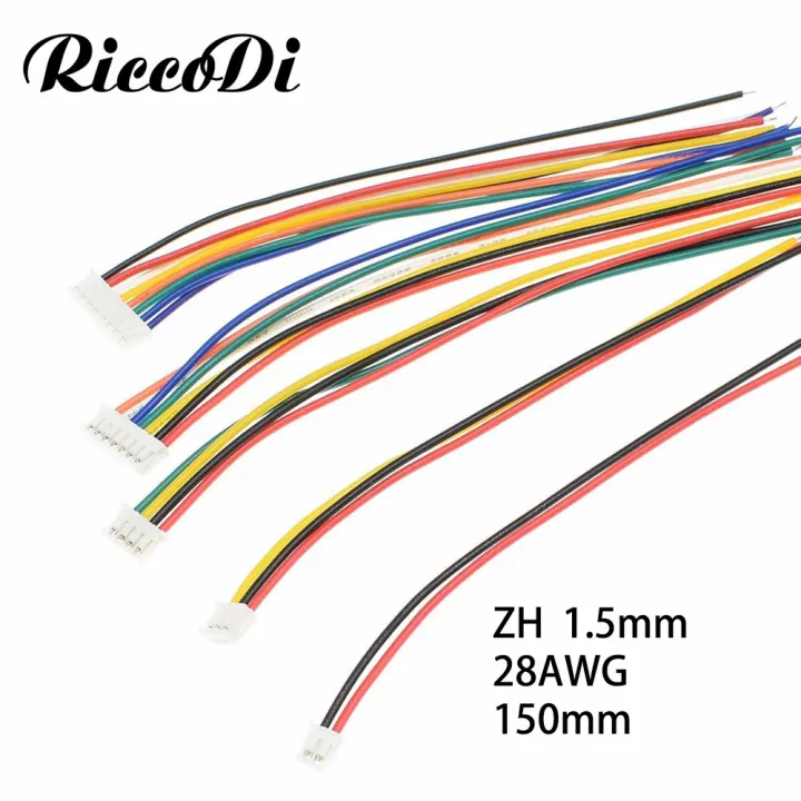 5/10Pcs Length 150mm Mini Micro ZH 1.5mm 2/3/4/5/6/7/8/9/10 Pin JST Connector Single Plug With ...