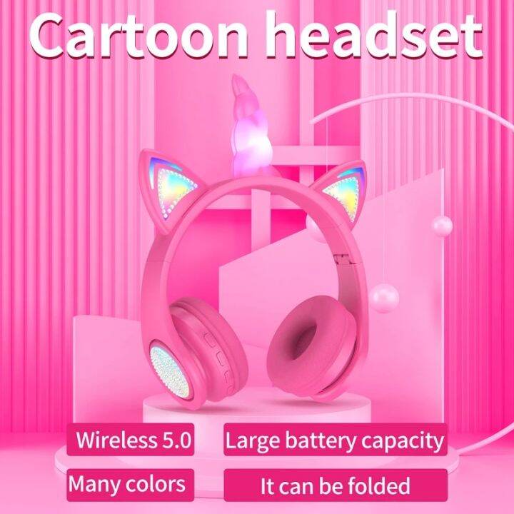 ~ BT-121 Cartoon Diamond Unicorn Bluetooth Headphone Girl Gift Present ...