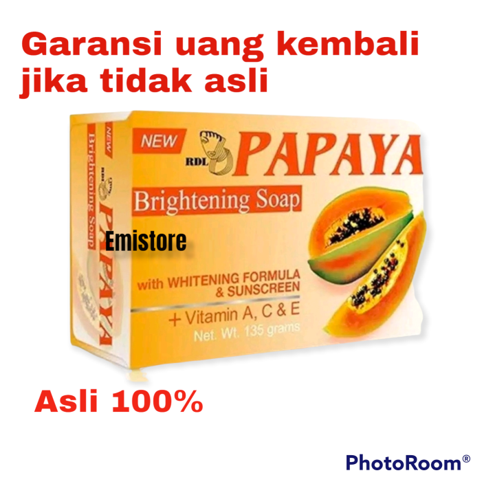 SABUN PAPAYA RDL 135 GRAM 100% ORIGINAL LISENSI BPOM /SABUN PAPAYA ...