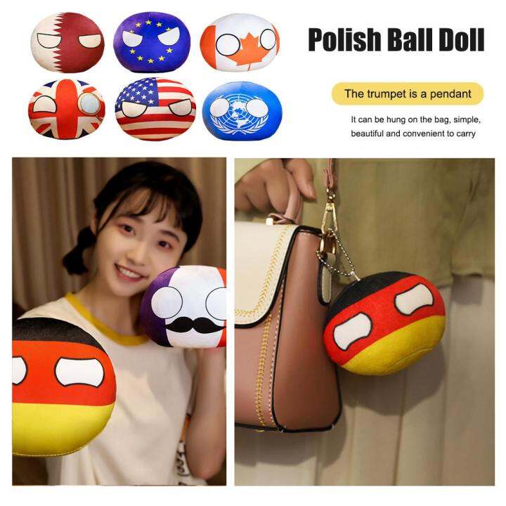 40cm Country Ball Plush Toy Polandball Plush Pendant Countryball Soft ...