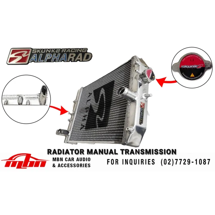 Skunk2 Alpha M/T Full Aluminum High Performance Radiator 2 Rows Big ...