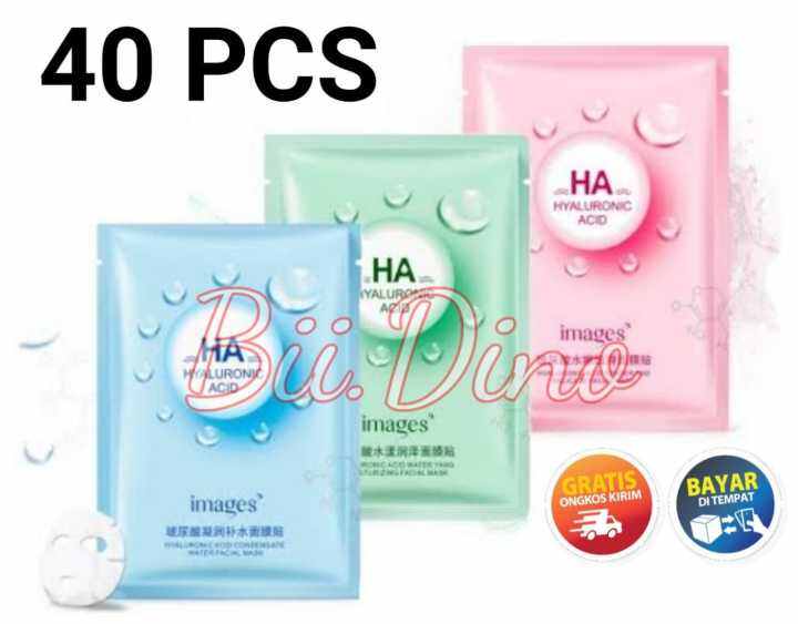 40 Pcs Images HA Hyaluronic Acid Mask Masker Images Asam Hialuronat ...