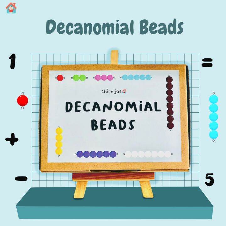 Decanomial Beads Montessori Belajar Penjumlahan Pengurangan Perkalian ...