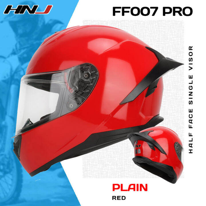 HNJ FF007 Pro Men's Full Face Helmet for Motorcycle Single Visor Motor ...