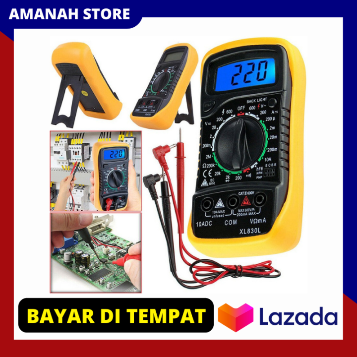 Digital Multimeter Penguji Tegangan AC/DC / Pengukur Arus Listrik ...