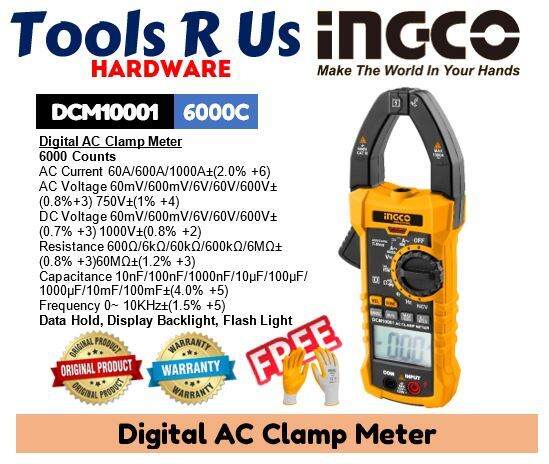 INGCO Digital Ac Clamp Meter DCM10001 | Lazada PH