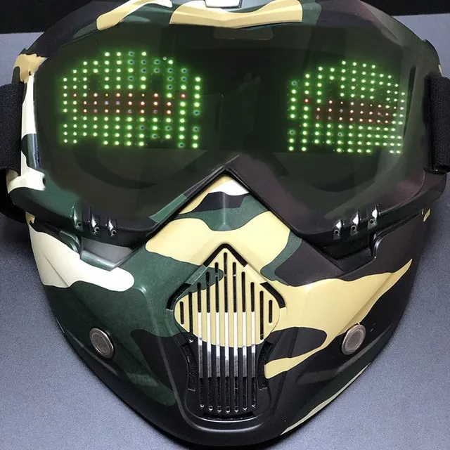 Bluetooth RGB Light Up Party Carnival Led Ski Goggles DIY LED Glasses ...