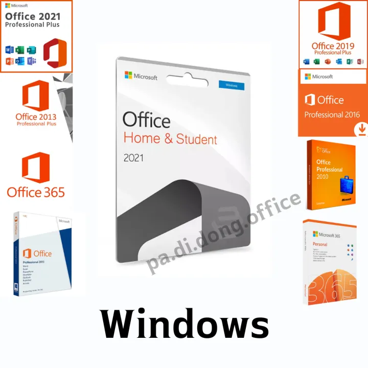Key Microsoft office 2021/2019/2016/365 แท้ 100% (Key/Key ผูกบัญชี/บัญชี) | Lazada.co.th