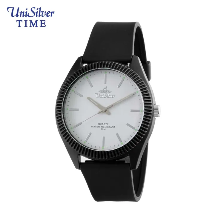 UniSilver TIME Men's Black Analog Rubber Watch KW4408-1001 | Lazada PH