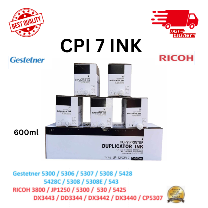 CPI7 ink for Gestetner and Ricoh CPI 7 CPI-7 | Lazada PH