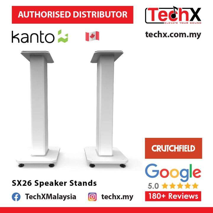 Kanto SX26 26" Premium Floor - Standing Speaker Stands | SX Series | Black / White | Lazada