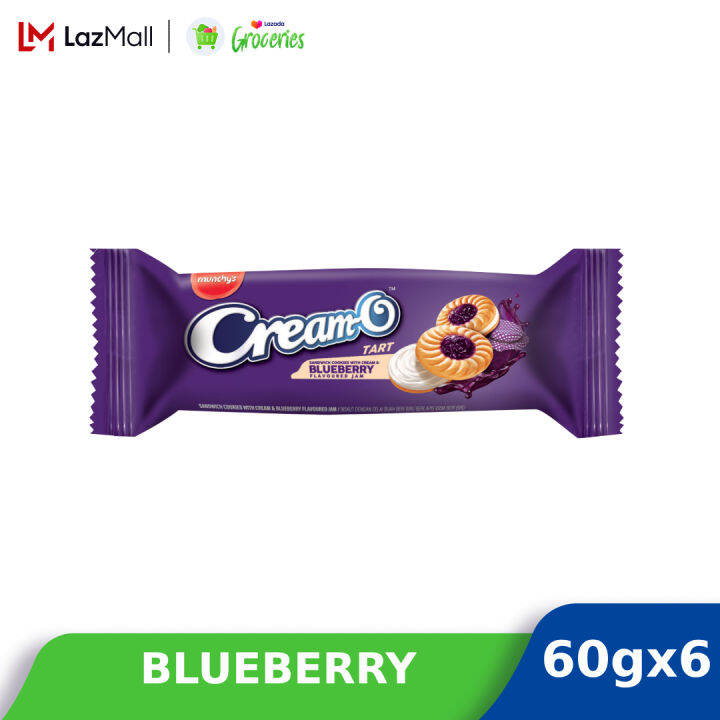 Munchy's Cream-O Tart Blueberry 60g x 6 | Lazada