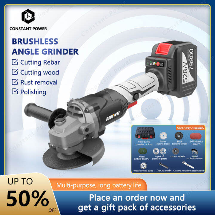Brushless angle grinder, cordless angle grinder with battery ...