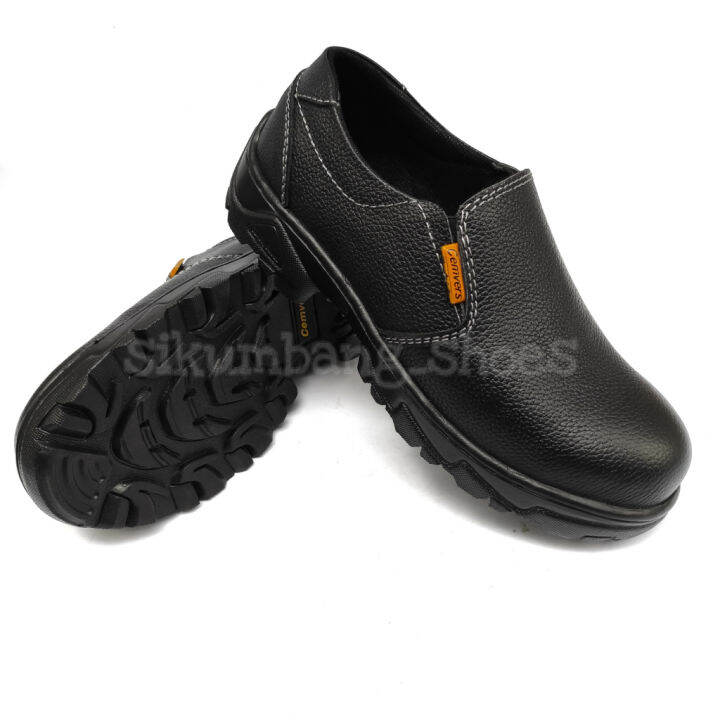 Sepatu Septi Safety Pria Ujung Besi Kulit Asli Sepatu Kerja Pabrik ...