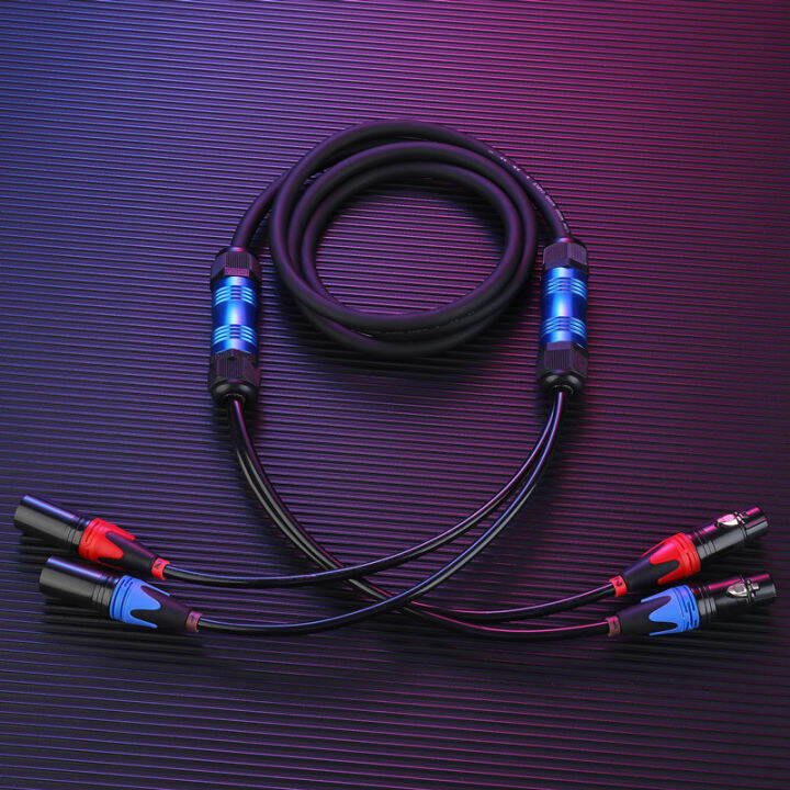 Audio NEW 2 CHANNEL SNAKE CABLE Male to Female Extension Audio Cord M/F ...