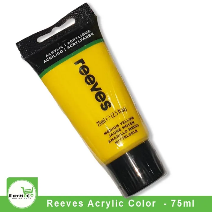 Reeves Acrylic Color (TUBE ) 75ML- MEDIUM YELLOW | Lazada PH