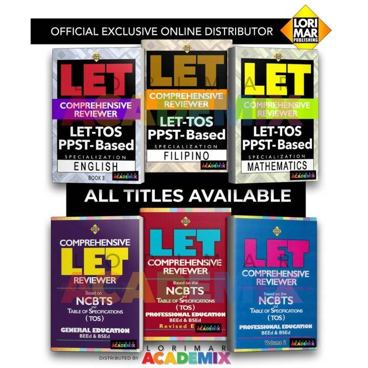 LET Reviewer - ALL TITLES - Lorimar Official Seller | Lazada PH