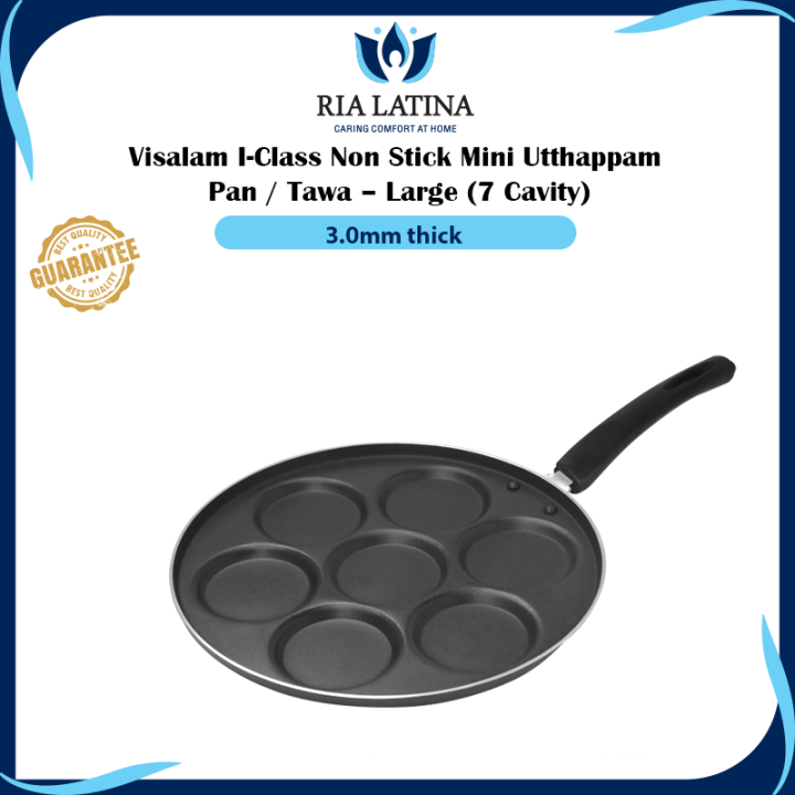 Ria Latina Visalam I-Class Non Stick Mini Utthappam Pan / Tawa – Large ...