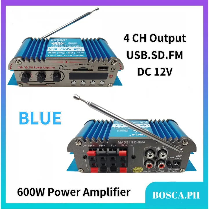 Bosca 600W Bluetooth Power Amplifier 4 Channel Output C-521L | Lazada PH