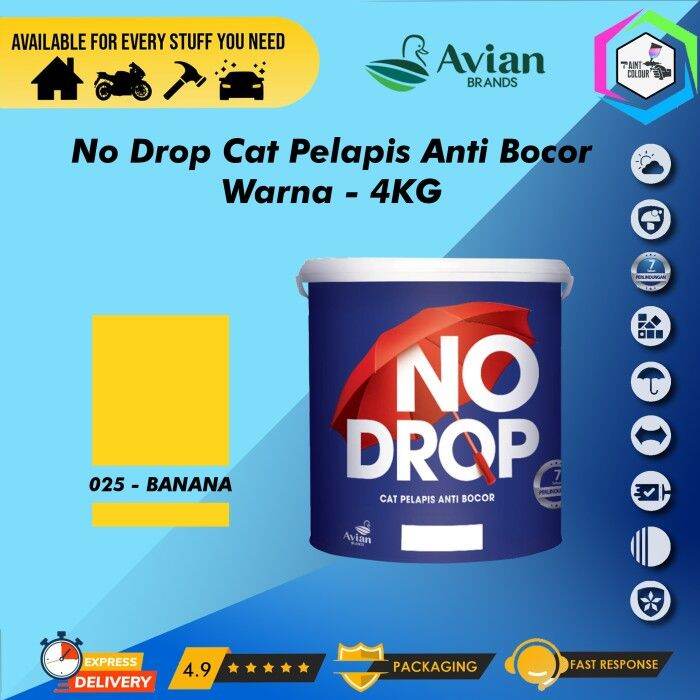 NO DROP 4KG/Galon Cat Pelapis Anti Bocor - 025 Bananna | Lazada Indonesia