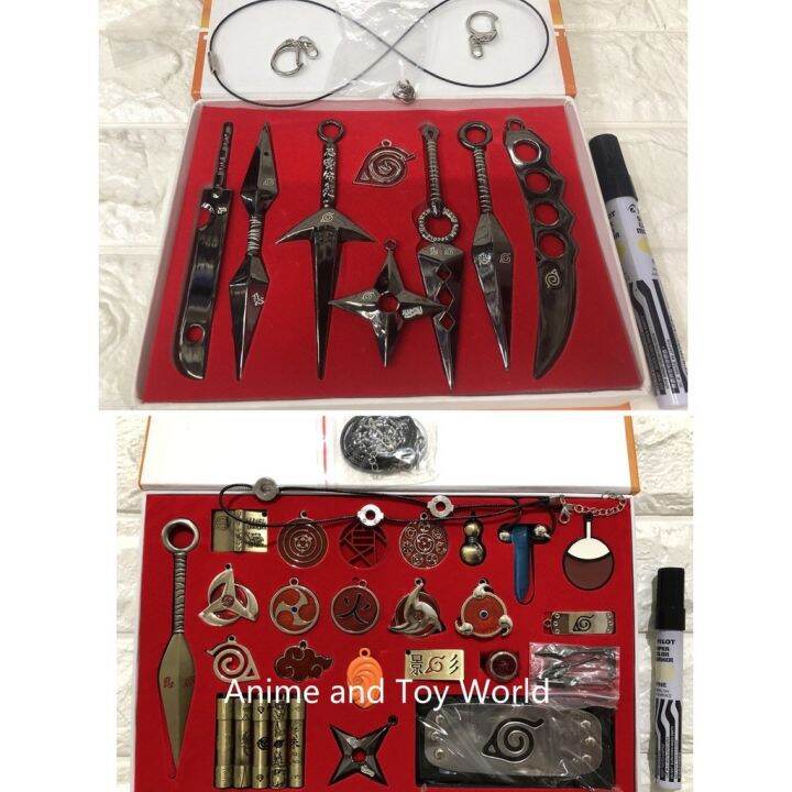 Naruto Kunai Weapon Set Of 8Naruto Logo Accessories Set of 28 | Lazada PH