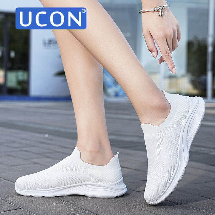 UCON รองเท้ากีฬาลำลองสำหรับผู้หญิง,รองเท้าตาข่ายระบายอากาศน้ำหนักเบาใส่ ...