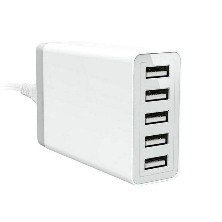 USB Charger 5-Port USB Charger Station with Rapid Charging Smart USB ...