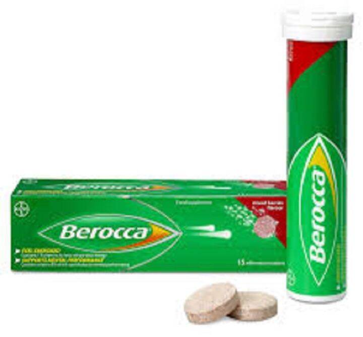 Berocca Mixed Berries Flavor Energy Vitamins Effervescent 15 Tablets ...