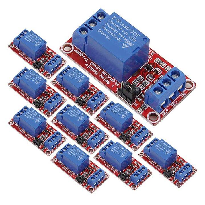 10PCS Relay Module with Optocoupler High or Low Level Trigger Expansion ...