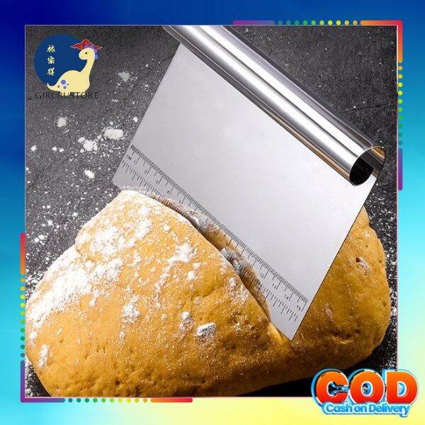SCRAPER STAINLESS FONDANT SCRAP KUE PIZZA CHEF CUTTER PISAU BAKERY CAKE ...