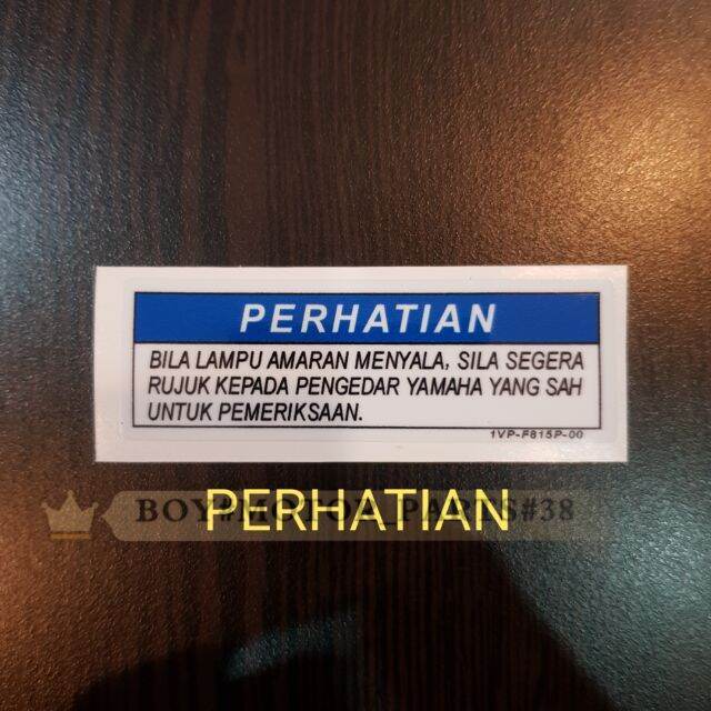 STICKER KECIL OHLINS/PERHATIAN/AWAS/YAMAHA LUBE | Lazada