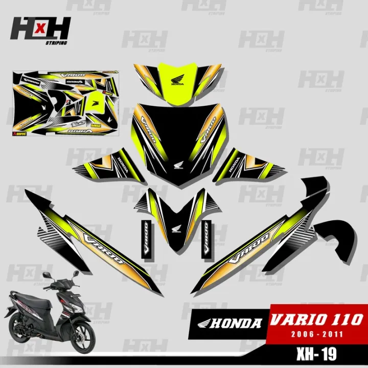 Decal Stiker Fullbody Vario 110 CW Karbu Sticker XH-19 Racing Road Race ...