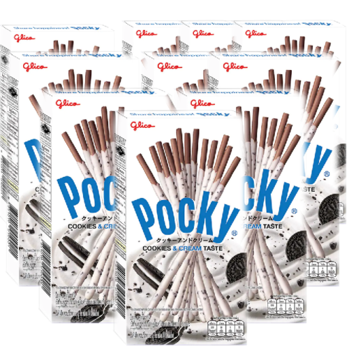 Glico Pocky Cookies & Cream Biscuit Stick 40g x 10s | Lazada