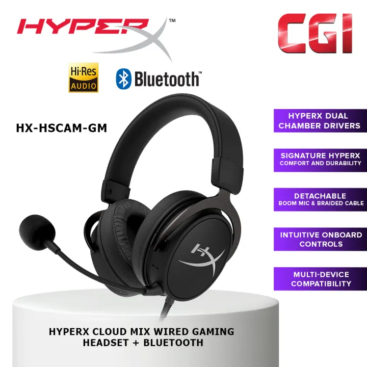 Kingston HyperX Cloud MIX Wired Gaming Headset + Bluetooth (HX-HSCAM-GM) | Lazada