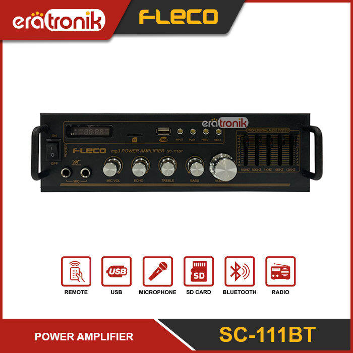 Power Amplifier Fleco SC-111BT Amplifier Bluetooth Audio Power | Lazada ...