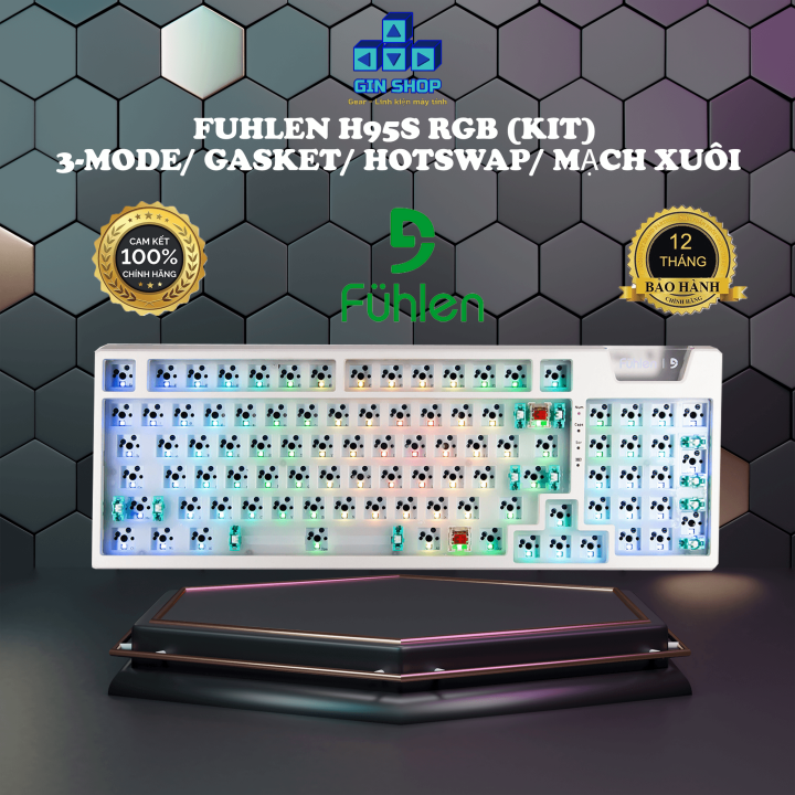 [CHÍNH HÃNG] KIT BÀN PHÍM FUHLEN H95S RGB (KIT) 3-MODE (KHÔNG DÂY ...