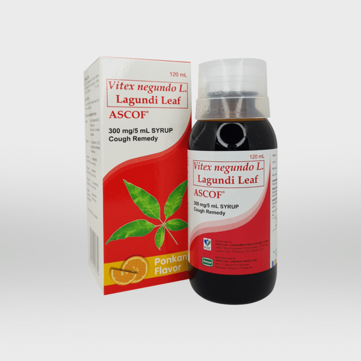 Ascof Lagundi for Kids 300mg/5mL Ponkan-Flavored Syrup 120mL | Lazada PH