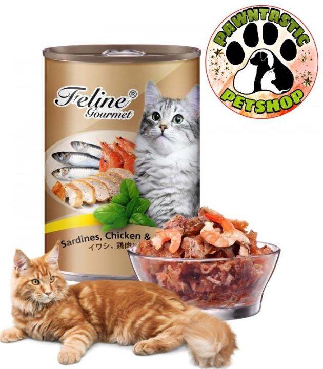Feline Gourmet Cat Food 400g - Sardines, Chicken & Prawn | Lazada PH