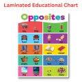 Laminated Opposites Charts for Kids and Learners, Laminated Educational ...