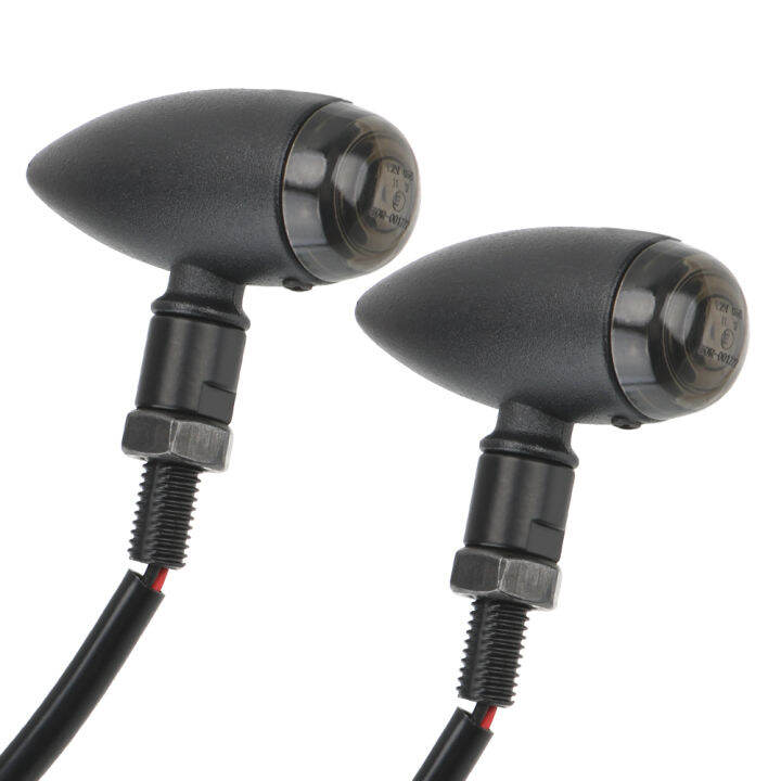 2Pcs/set For Cruiser Chopper Cafe Racer Indicators Lights Amber Tail ...