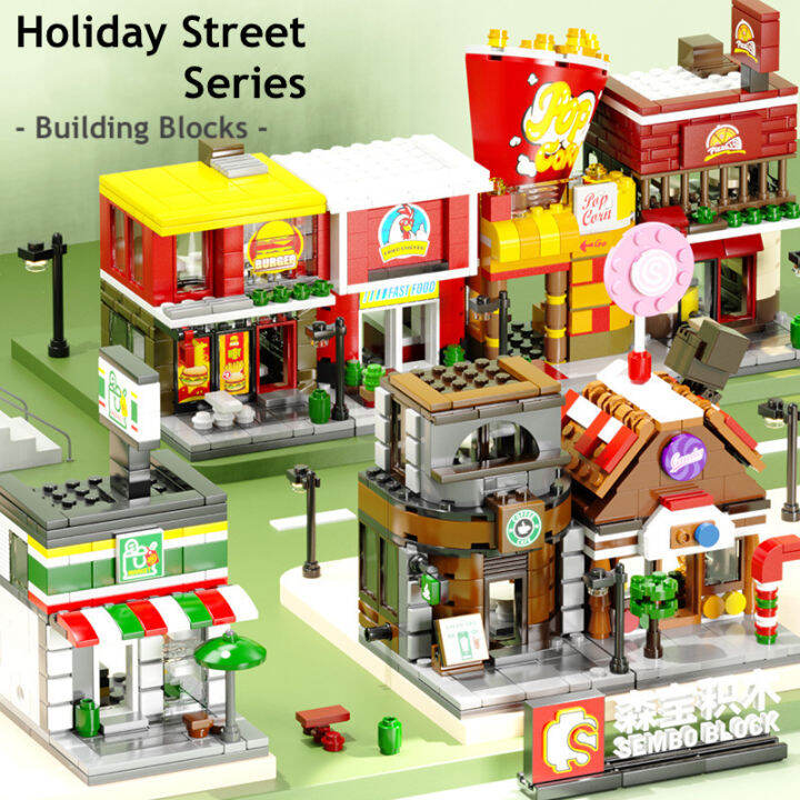 Lego Compatible Sembo Block Street Series Building Blocks Nano Toys ...