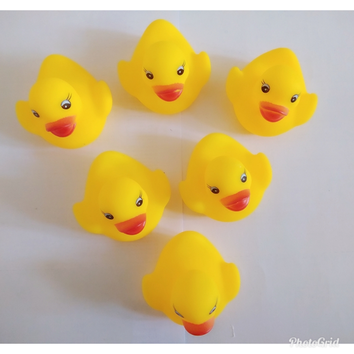 mainan bebek karet mini pencet 6pcs | Lazada Indonesia