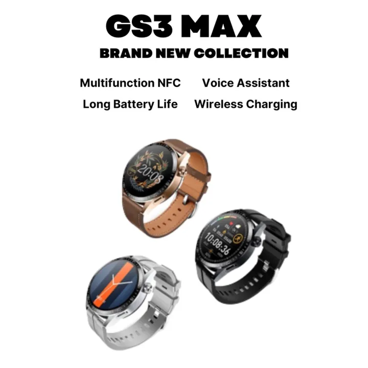 ( SMART WATCH ) 2022 GS3 Max ผู้ชายธุรกิจดูสมาร์ท NFC GPS กีฬาออกกำลังกายบลูทูธโทรเพลง IP68กัน ...
