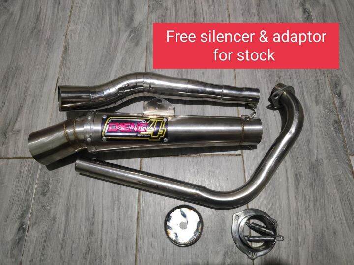 DAENG SAI 4 CONICAL exhaust pipe(FULL SET 51MM) for Raider R 150 carb ...