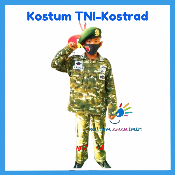 Kostum Loreng TNI Kostrad Anak / Kostum Tentara Anak / Baju Tentara ...