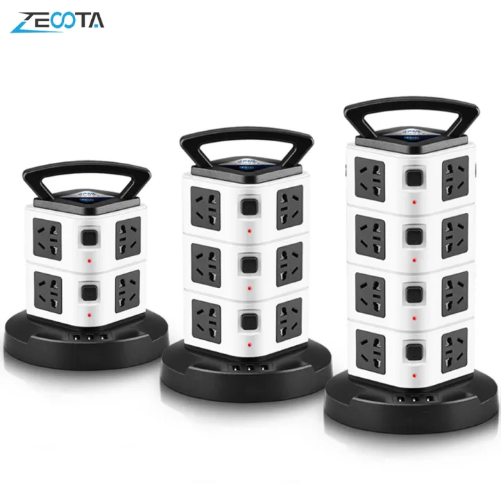 Multiple Power Strip Surge Protector Vertical Sockets 16 AC AU Outlet ...