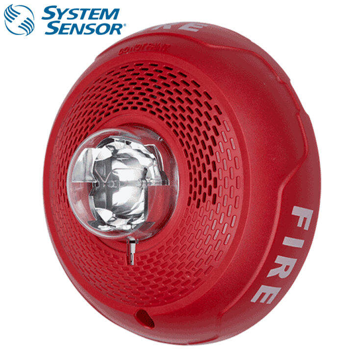 System Sensor Ceilling Speaker Strobe Outdoor Selectable Cendela Red