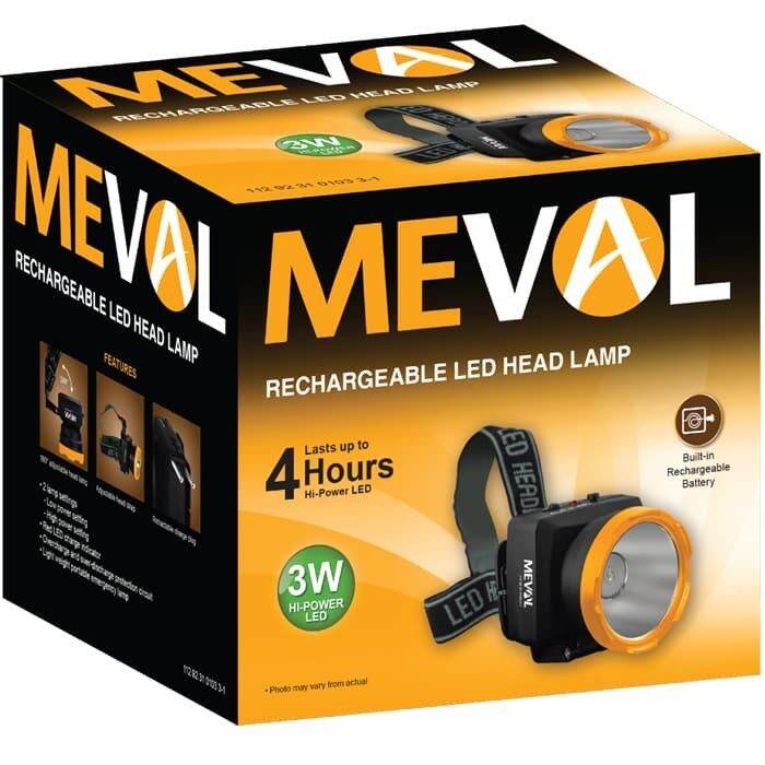 MEVAL EML Head Lamp 3 Watt Putih MH1-03A Headlamp 3W Lampu Emergency ...